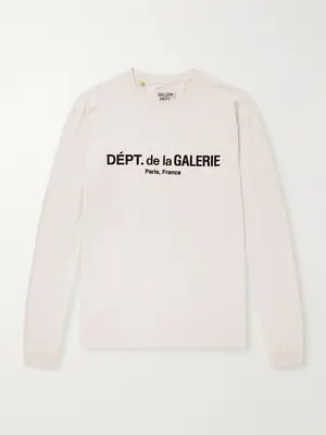 GALLERY DEPT. Logo-appliquéd Cotton-jersey T-shirt - Neutrals