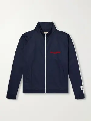 GALLERY DEPT. Logo-appliquéd Jersey Track Jacket - Blue