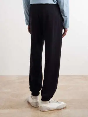 GHIAIA Tapered Ribbed Cotton Sweatpants