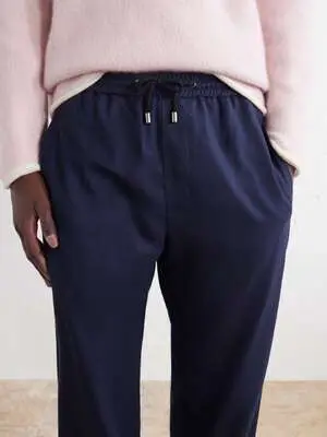 GOD'S TRUE CASHMERE Straight-leg Cashmere-twill Drawstring Trousers