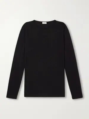 GHIAIA Cotton-jersey T-shirt - Black