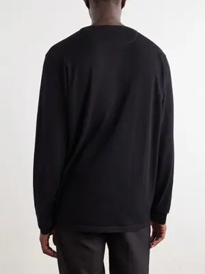 GHIAIA Cotton-jersey T-shirt - Black