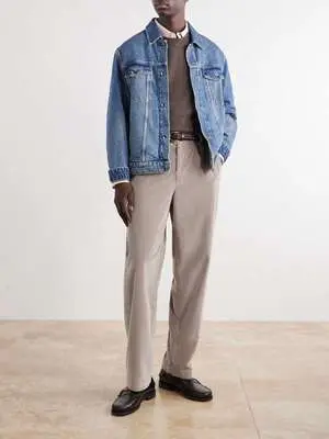 Frescobol Carioca Aldo Straight-leg Cotton-blend Corduroy Trousers
