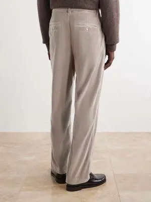 Frescobol Carioca Aldo Straight-leg Cotton-blend Corduroy Trousers