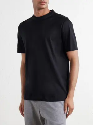 Canali Cotton-jersey T-shirt - Black