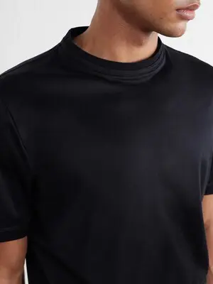 Canali Cotton-jersey T-shirt - Black