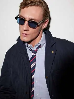 Thom Browne D-frame Acetate And Gold-plated Titanium Sunglasses