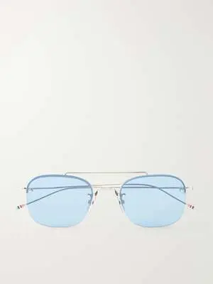 Thom Browne Aviator-style Titanium Sunglasses - Silver