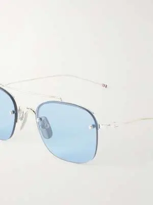 Thom Browne Aviator-style Titanium Sunglasses