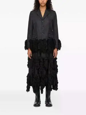 Comme Des Garçons Ruffled Asymmetric Midi Skirt