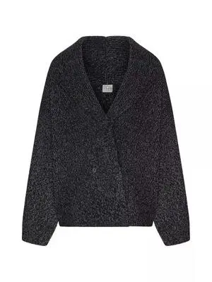 TOTEME Double-breasted Shawl-collar Cardigan - Black