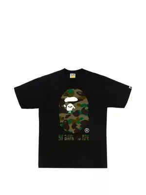 A BATHING APE Ape Head Camouflage-print T-shirt - Black