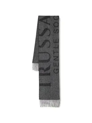 TRUSSARDI Gentle Society Logo-print Fringed Scarf