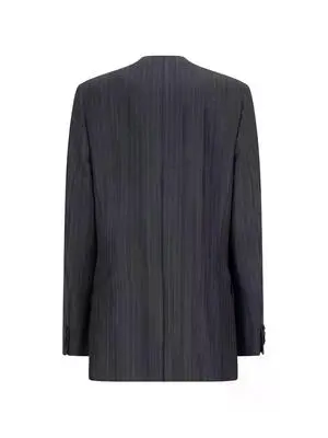 JIL SANDER Pinstripe Collarless Jacket