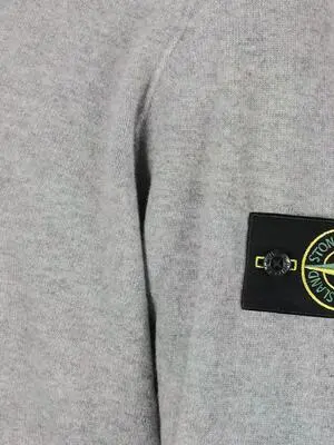 Stone Island Logo-patch Virgin Wool Polo Shirt