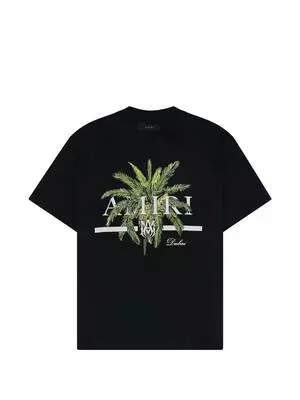 Amiri Palm Tree-print T-shirt - Black