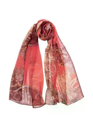 ELIZABETTA Alessandra Equestrian-print Scarf - Red