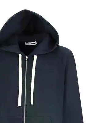 JIL SANDER Zip-up Drawstring Hoodie