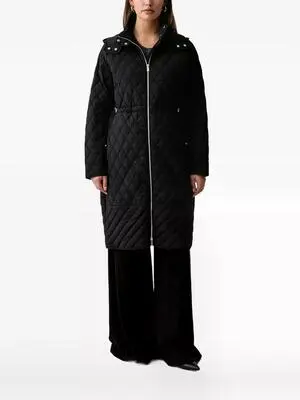 TRUSSARDI Quilted Hooded Coat - Black