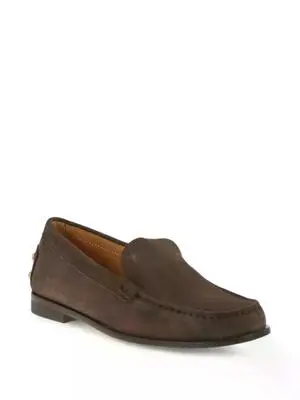 TOD'S Stud-embellished Suede Loafers - Brown