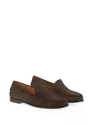 TOD'S Stud-embellished Suede Loafers