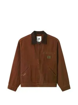 CHOCOOLATE Corduroy-collar Zip-up Jacket - Brown