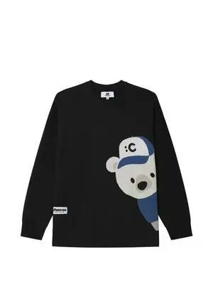 CHOCOOLATE Graphic-design Crew-neck Sweater - Black