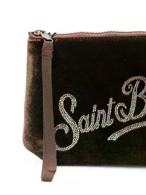 MC2 SAINT BARTH Aline Velvet Clutch Bag