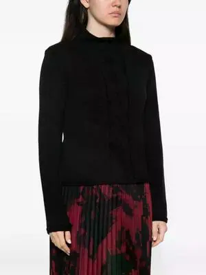 INTRECCI Cable-knit High-neck Sweater