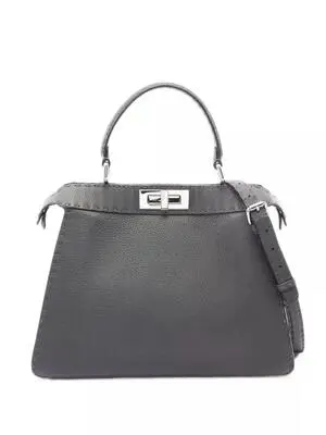 Fendi 2010s Peekaboo Iseeu Selleria Leather Tote Bag - Grey