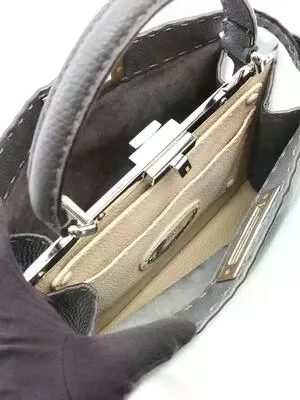 Fendi 2010s Peekaboo Iseeu Selleria Leather Tote Bag - Grey
