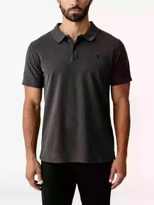 TRUSSARDI Logo-embroidered Piqué Polo Shirt - Grey