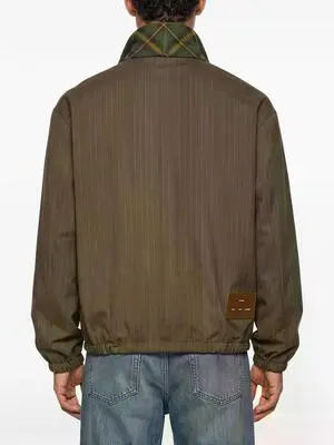 SONG FOR THE MUTE Pinstripe-pattern Scarf-detail Jacket
