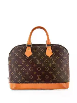 LOUIS VUITTON Alma Handbag Monogram Canvas Pm Satchel - Brown