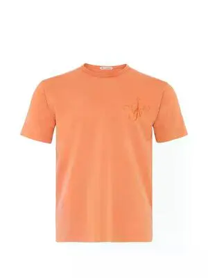 JW Anderson Ribbon Anchor-embroidered T-shirt - Orange