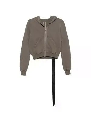Rick Owens Gimp Zip-up Cropped Hoodie - Grey