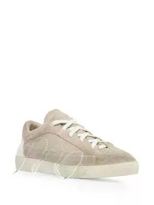 SANTHA Love Cut Contrast-stitch Suede Sneakers