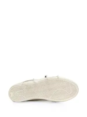 SANTHA Love Cut Contrast-stitch Suede Sneakers