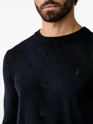 TRUSSARDI Logo-embroidered Crew-neck Sweater
