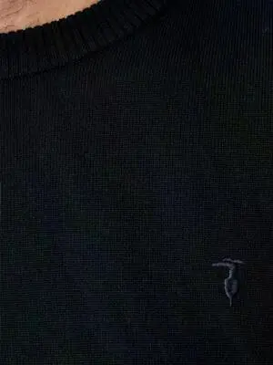 TRUSSARDI Logo-embroidered Crew-neck Sweater