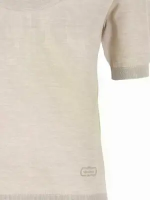 Agnona Keyhole Short-sleeve Top