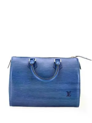 LOUIS VUITTON Speedy Handbag Epi Leather 25 Satchel - Blue