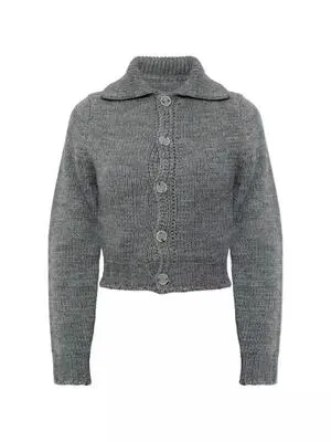 MAISON MARGIELA Chunky-knit Cropped Cardigan - Grey