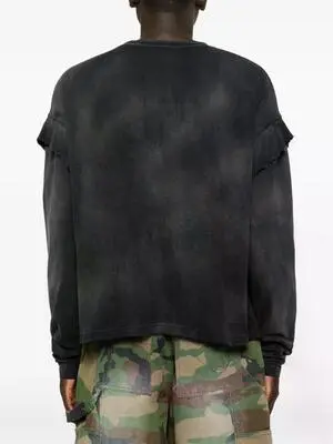 THUG CLUB Graphic-print Layered-sleeve Sweatshirt