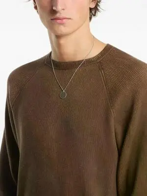 DIME Ribbed Raglan-sleeve Sweater