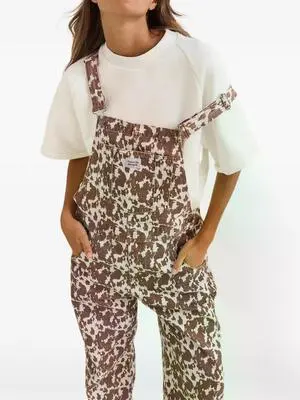 FAVORITE PEOPLE Picnic Cow-pattern Overalls