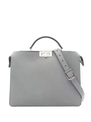 Fendi 2010 Medium Peekaboo Tote Bag - Blue