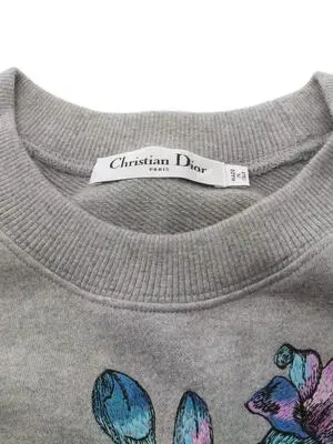 Dior 2010s Flower-embroidered Short-sleeve Top