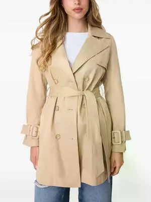 Guess Double-collar Double-breasted Trench Coat