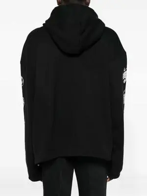 THUG CLUB Graphic-print Snap-button Hoodie